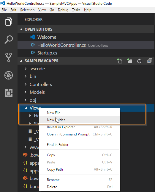 Getting Started With ASP.NET Core MVC Apps Using VS Code