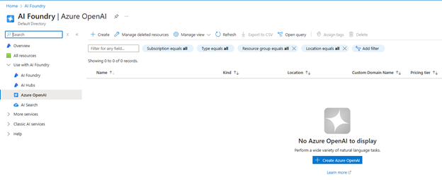 Getting Started with Azure OpenAI for Power Platform