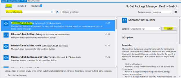 Getting Started With Bots Using Visual Studio 2017