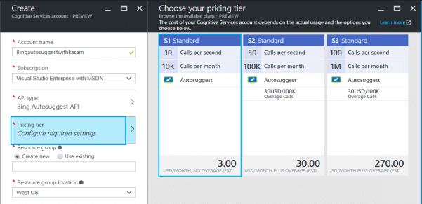 Getting Started With Microsoft Azure Cognitive Services - Bing Autosuggest API