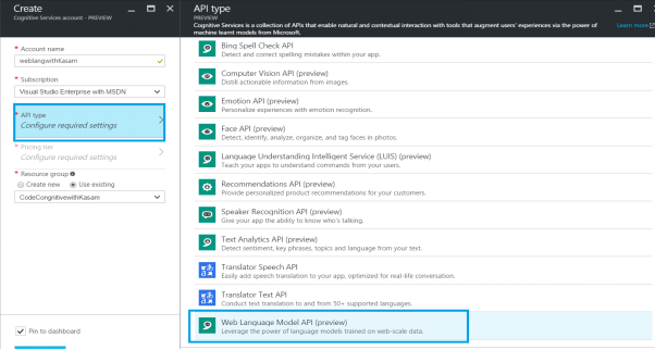 Getting Started With Microsoft Azure Cognitive Services - Web Language Model API