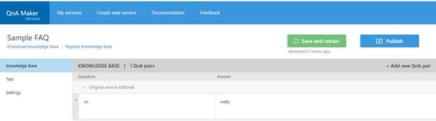 Getting Started With Microsoft QnA Maker
