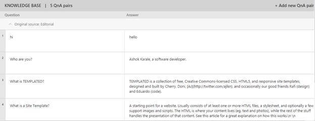 Getting Started With Microsoft QnA Maker