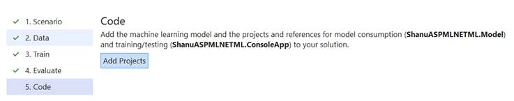 Getting Started with ML.NET Model Builder for Using in ASP.NET Core