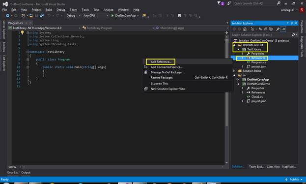 Getting Started With .NET Core With Windows And Visual Studio 2015 - Part Two
