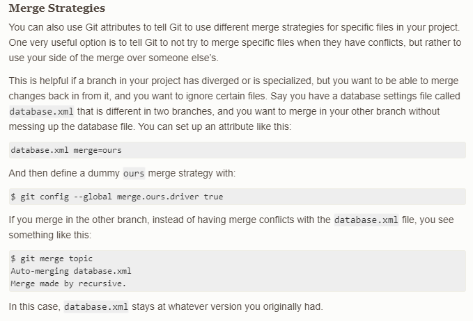 Ignoring Merge Conflicts for Files in Git, Visual Studio Ignoring Merge Conflicts for Files in Git, Visual Studio