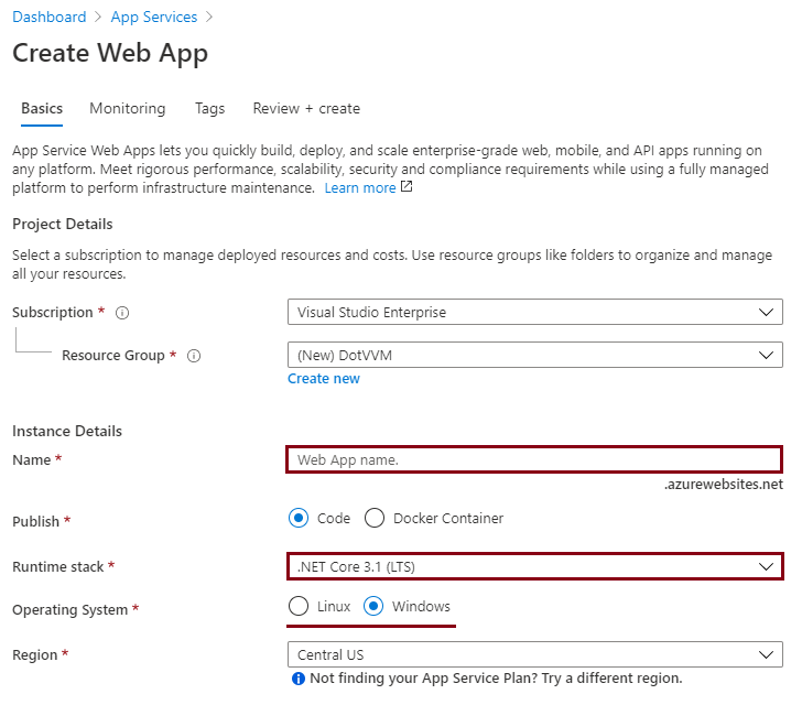 GitHub Actions + Azure - Continuous Deployment Of ASP.NET Core With DotVVM Applications
