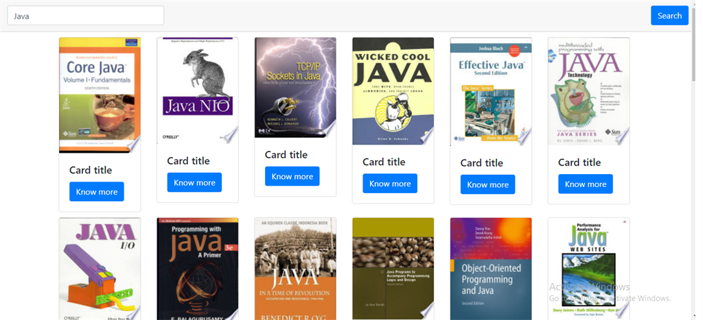 Google Books Search Using Google Books Search API In ReactJS