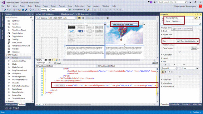 Gridsplitter Control In Uwp With Xaml And C 