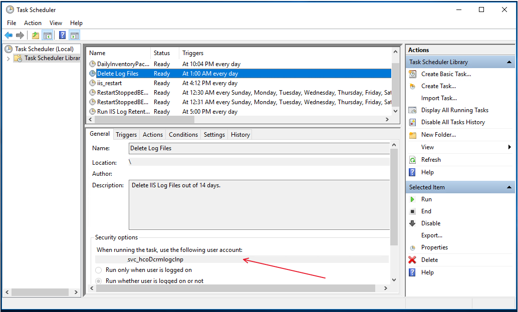 Remove IIS Log Files (2-1) --- Handle Group User Accounts