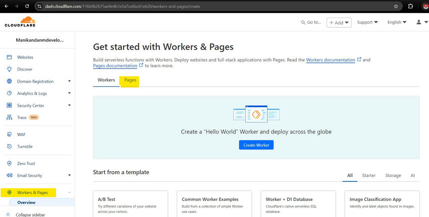 Hosting a Static Website in Cloudflare Pages without Any Cost