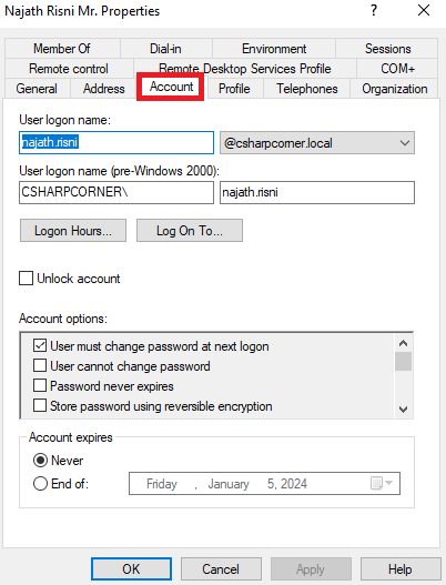 How Configure User’s Profile in Server 2019