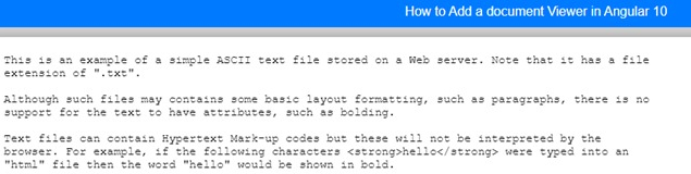How To Add A Document Viewer In Angular 10
