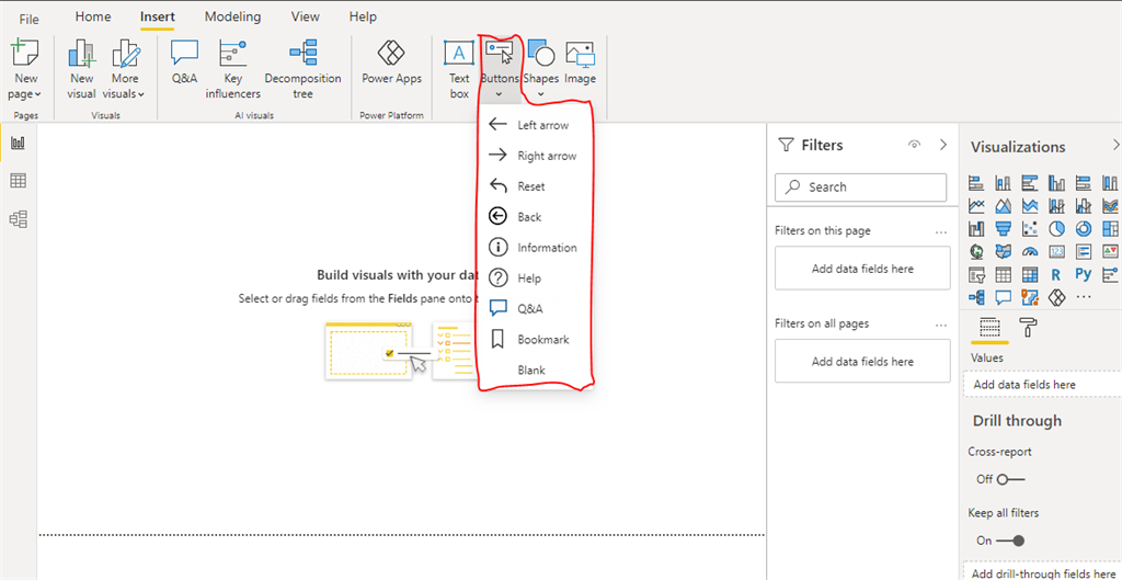 How To Add A Button Using Bookmarks In Power BI