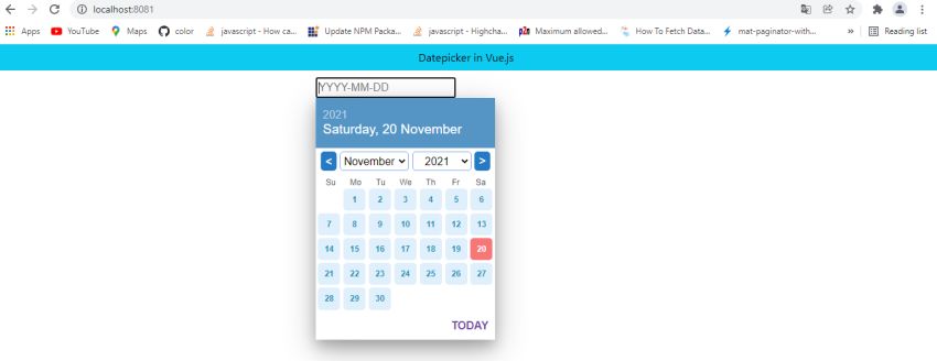 How To Add Datepicker In Vue.js App