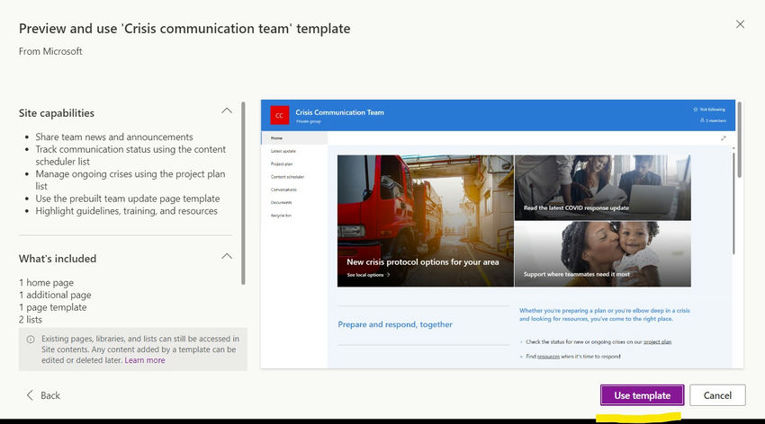 How to Apply or Change Site Template in SharePoint Online