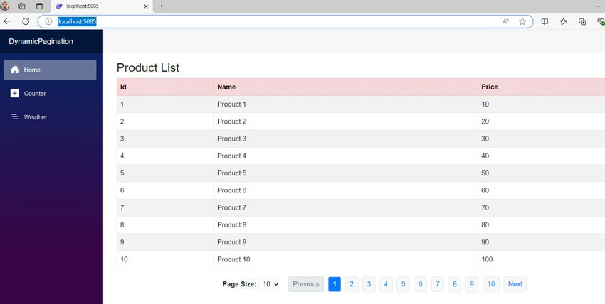 How to Build and Reuse a Dynamic Pagination Component in Blazor