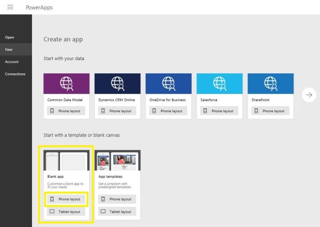 How To Build Blank Apps Using Microsoft PowerApps