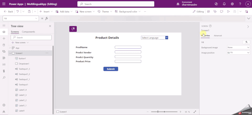 How to Build Multilingual app in PowerApps