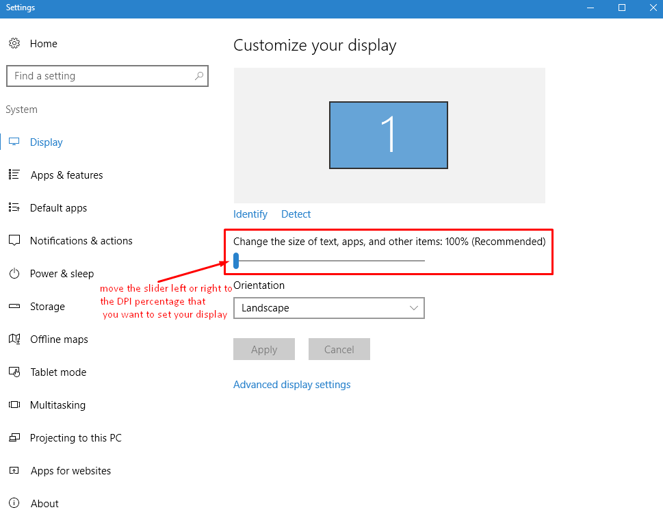 How To Change DPI Scaling For Display From Windows 10 Settings