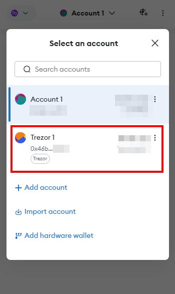 How to connect Trezor Hardware Wallet with Metamask