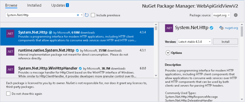 How To Consume Web API In An ASP.NET Gridview Using HttpClient