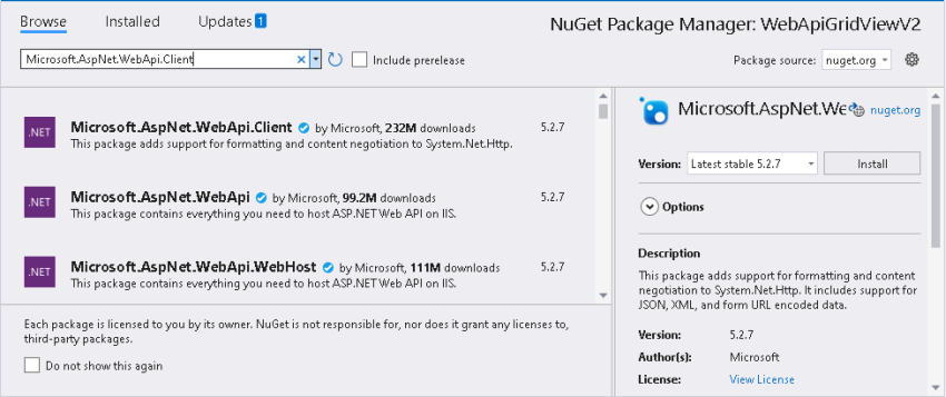 How To Consume Web API In An ASP.NET Gridview Using HttpClient