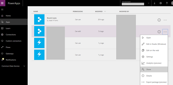 How To Control The Level Of Permissions On Your PowerApps While Sharing