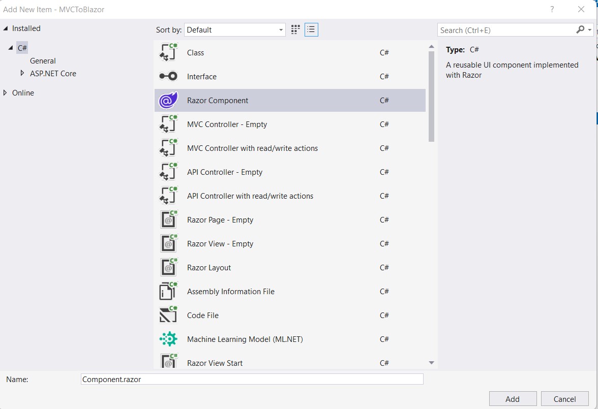 How To Convert An MVC Project Into A Blazor Application Project