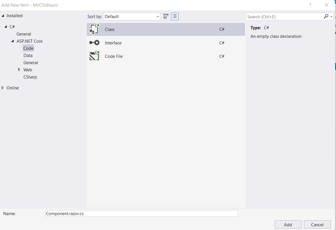 How To Convert An MVC Project Into A Blazor Application Project