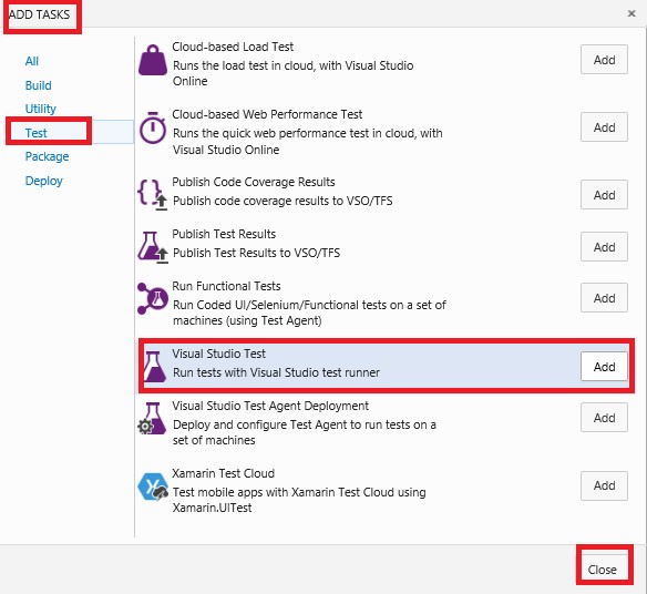 How To Create A Build Definition In TFS 2015, Adding Tasks And Setting Build Menu Options
