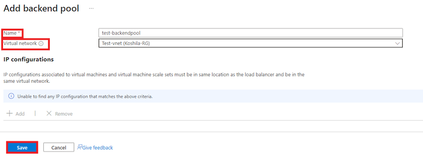 How to create a load balancer in Microsoft Azure portal