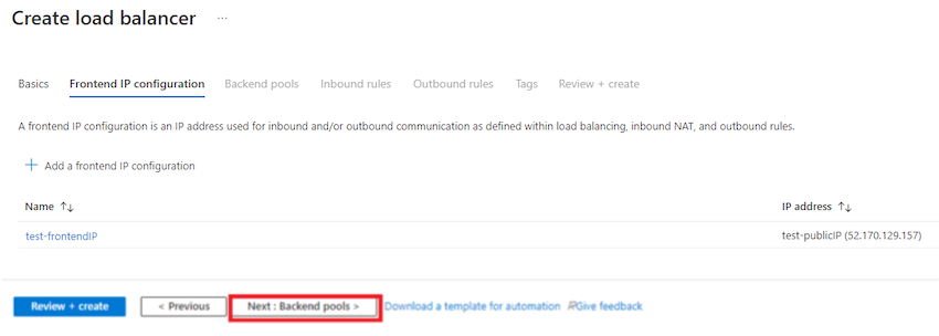 How to create a load balancer in Microsoft Azure portal