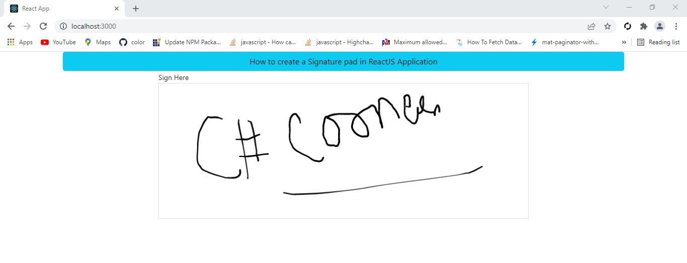 How To Create A Signature Pad In Reactjs Application