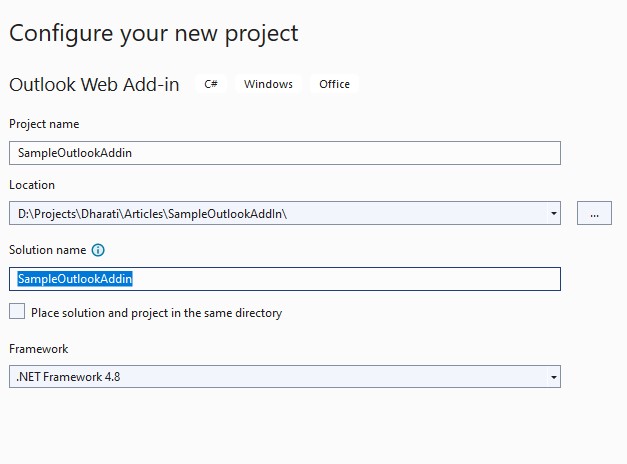 How To Create An Add In In Outlook Using Aspnet