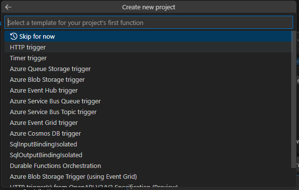 How to create an Azure Function by using Visual Studio Code?