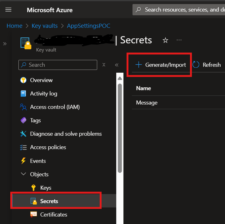 How to Create and Use Key Vault References in .NET Core Web API