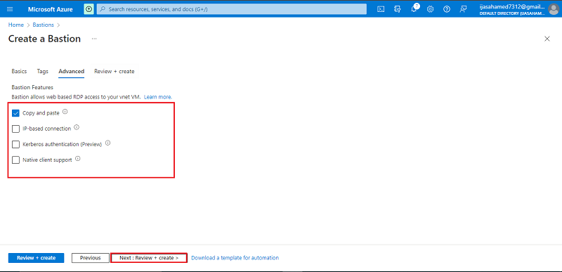 How To create Azure bastion to connect the virtual machine