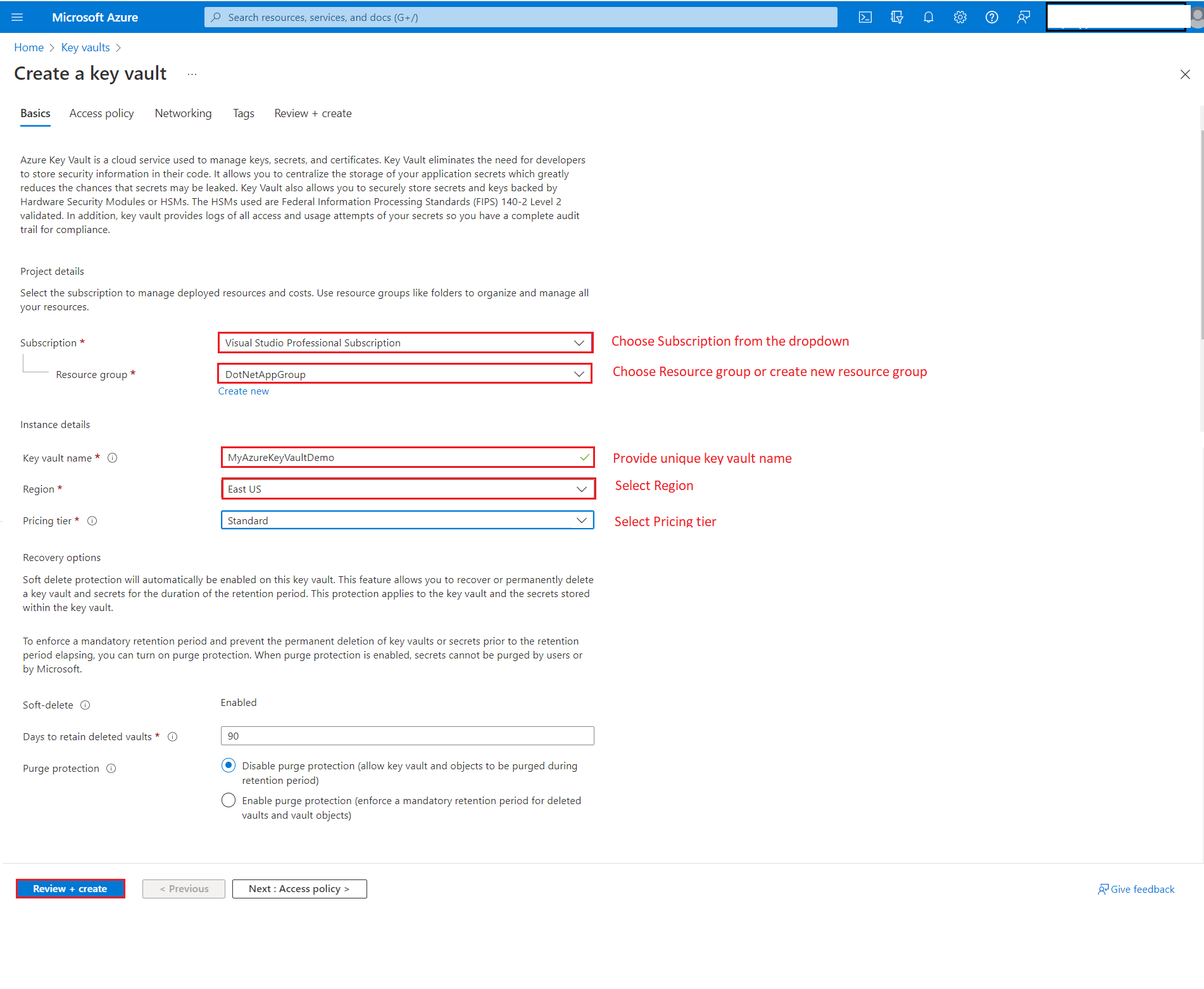 How To Create Azure Key Vault In Microsoft Azure Portal How To Create Azure Key Vault In Microsoft Azure Portal