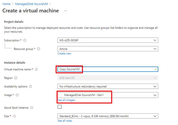 How To Create Azure Virtual Machine Using A Snapshot