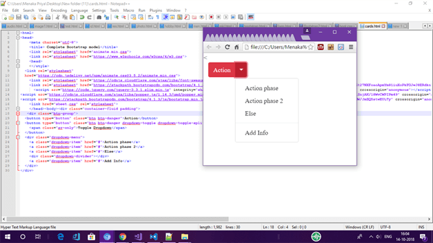How To Create DropDown And Pagination In Bootstrap 4