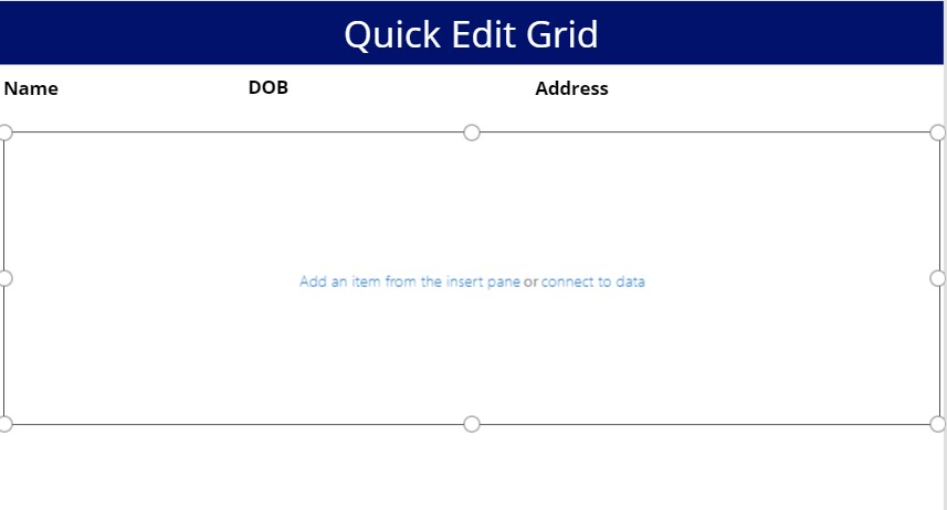 PowerApps CRUD Operations Using Quick Edit Grid