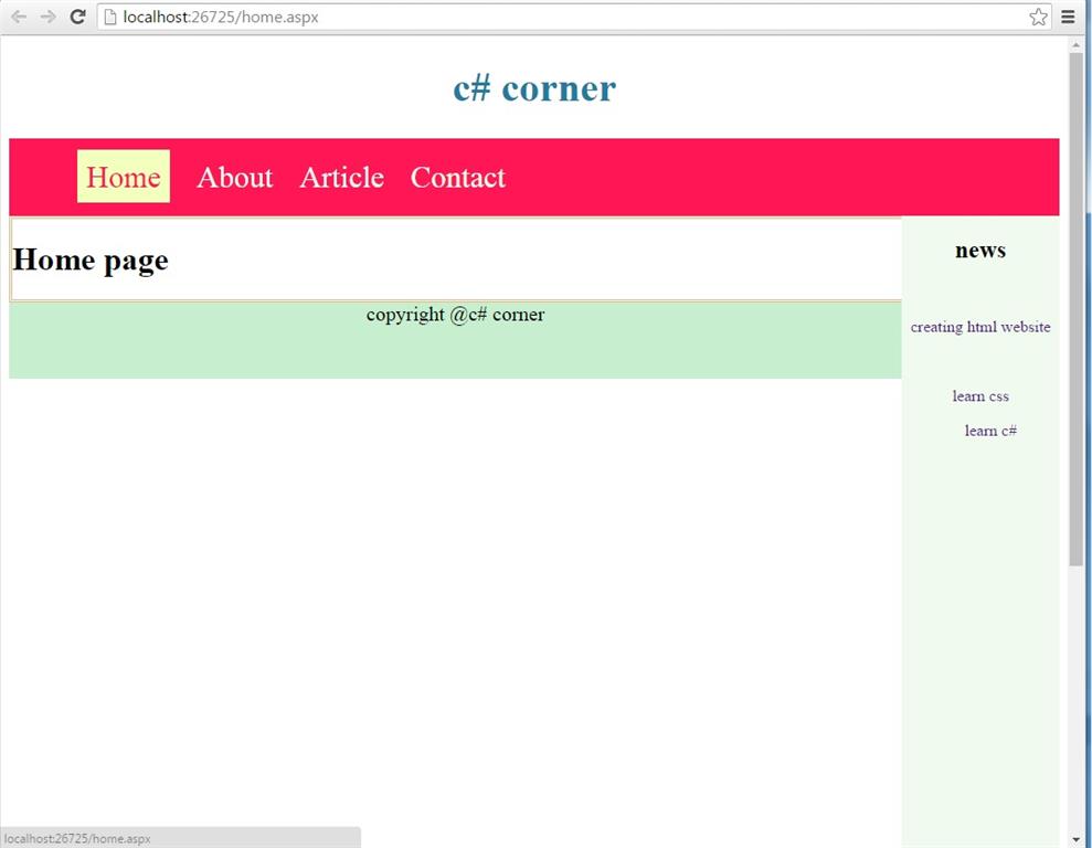 Master Page In Asp.net Master Page In Asp.net
