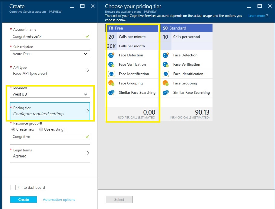 How To Create Microsoft Cognitive Service Face API On Azure Portal
