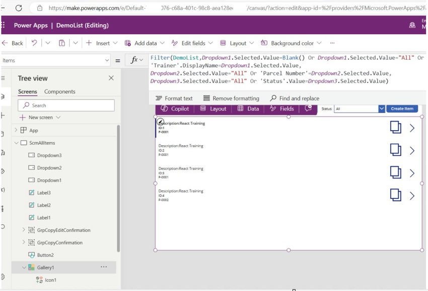 How To Create Multiple Filters In Gallery Using Collection 2623
