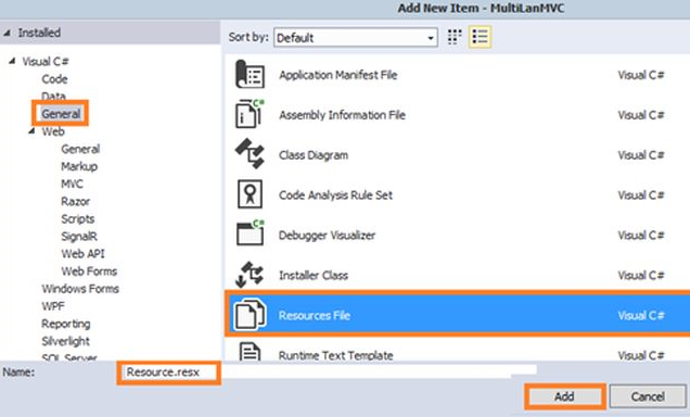 Create Multiple Languages In ASP.NET MVC 4.5 Framework