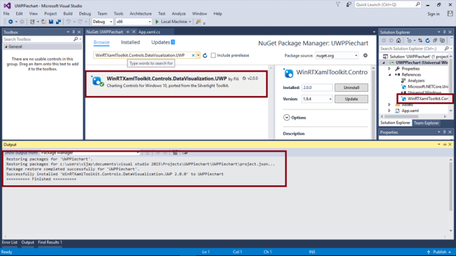 How To Create PieChart In Universal Application Development With XAML And C#