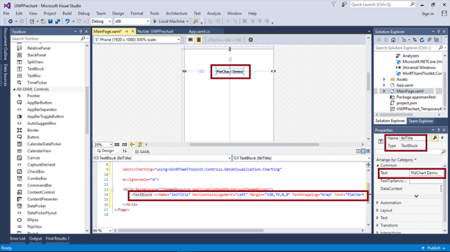 How To Create PieChart In Universal Application Development With XAML And C#