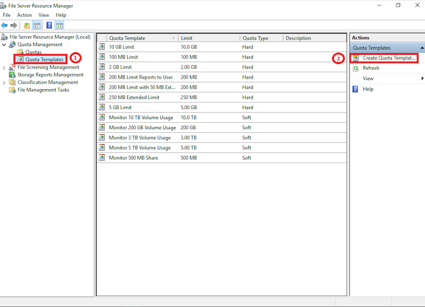 How to Create Quota Management in FSRM