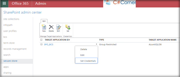 How To Create Secure Store Target Application In SharePoint Online